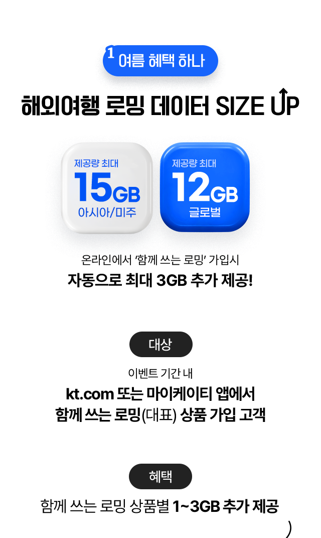 여름이니까 KT 로밍이 시원하게 쏜다 이벤트